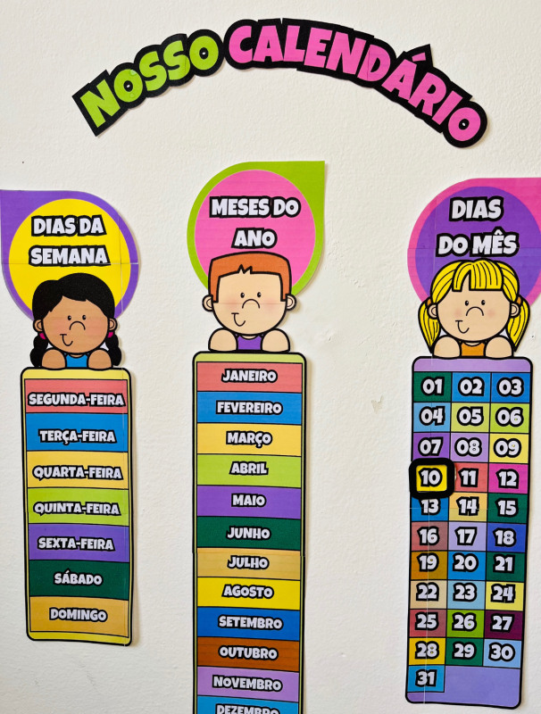 Painel Nosso Calendário - PEDAGÓGICO KIDS